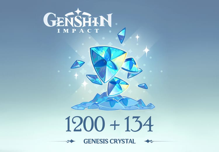 Genshin Impact - 1200 + 134 Genesis Crystals DLC Digital Download CD Key | Buy cheap on Kinguin.net